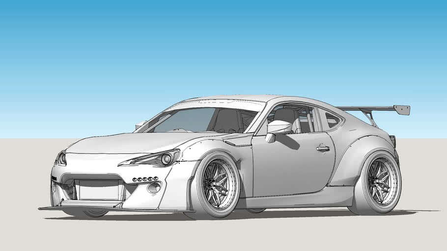 2013 Toyota - GT86 Rocket Bunny (template) 3d model