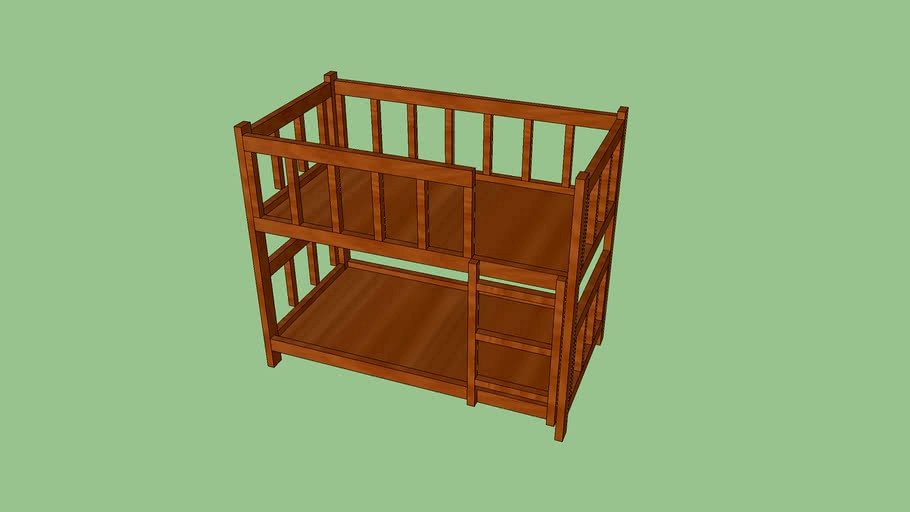 Doll Bump Bed Frame (Toy) 3d model