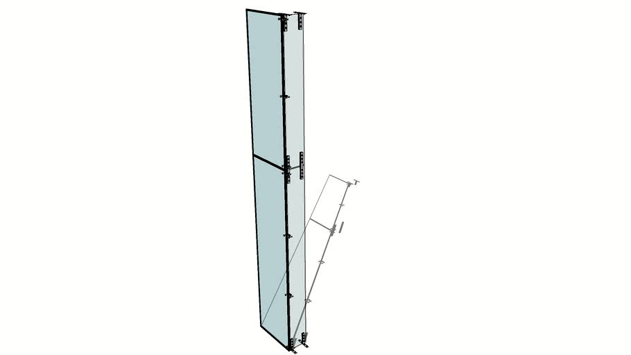 Spider glass window system 3d model