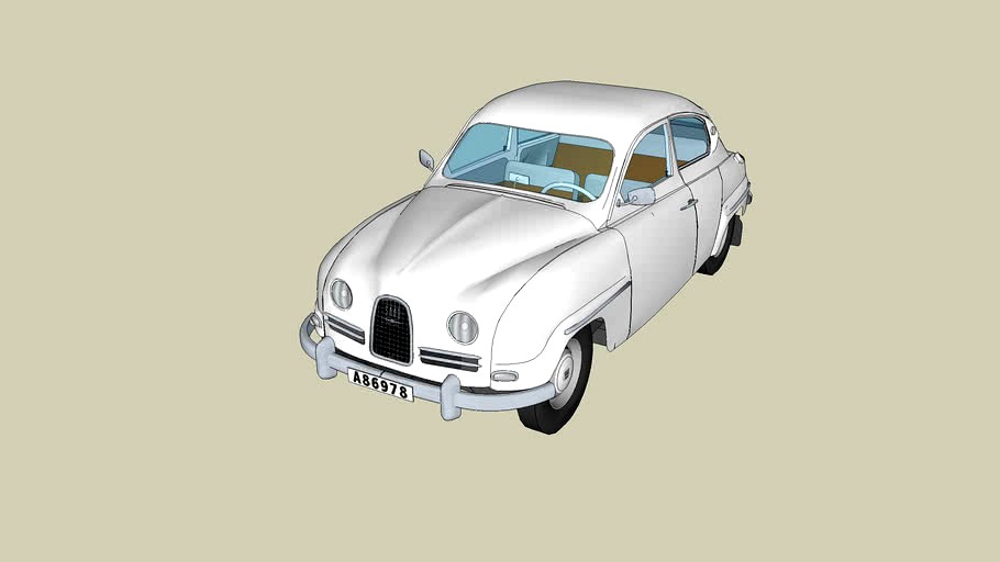 SAAB 96 1962 'two stroke' 3d model