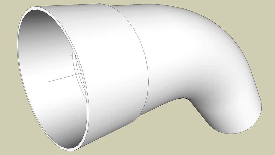 CURVA LONGA 45° ESGOTO - DN 150 - PVC - TIGRE 3d model