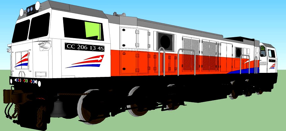Locomotive CC206 13 45 / GE CM20EMP 3d model