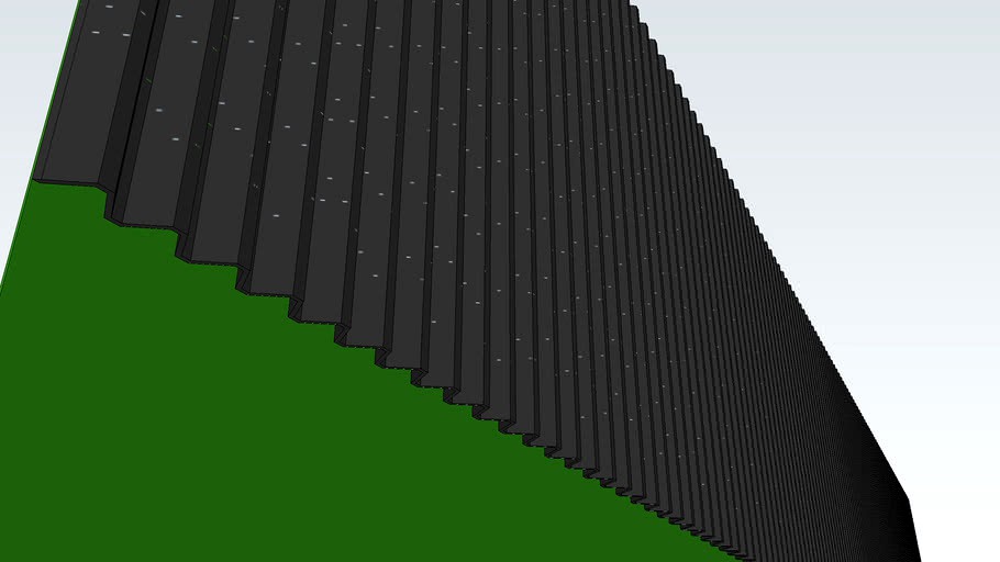 10mm Perforated Control Cavity (PCC 2416) - 16 inch width 3d model