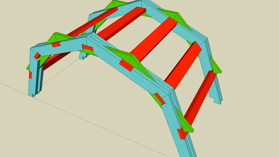 Leonardo Da Vinci Bridge - Pont Leonard De Vinci 3d model