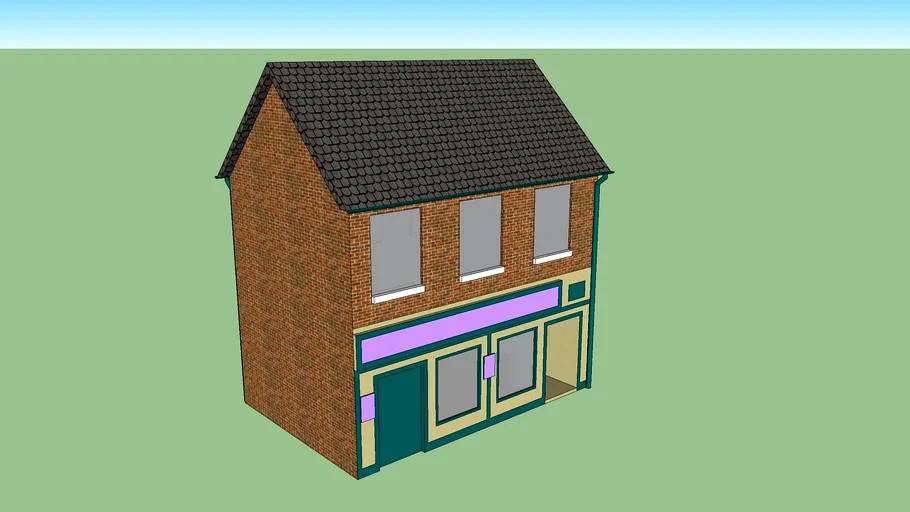 Traditional British Building 3d model