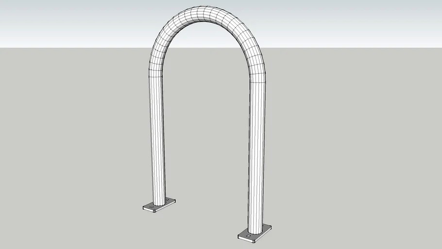 Heavy Duty Inverted-U Bike Rack 3d model