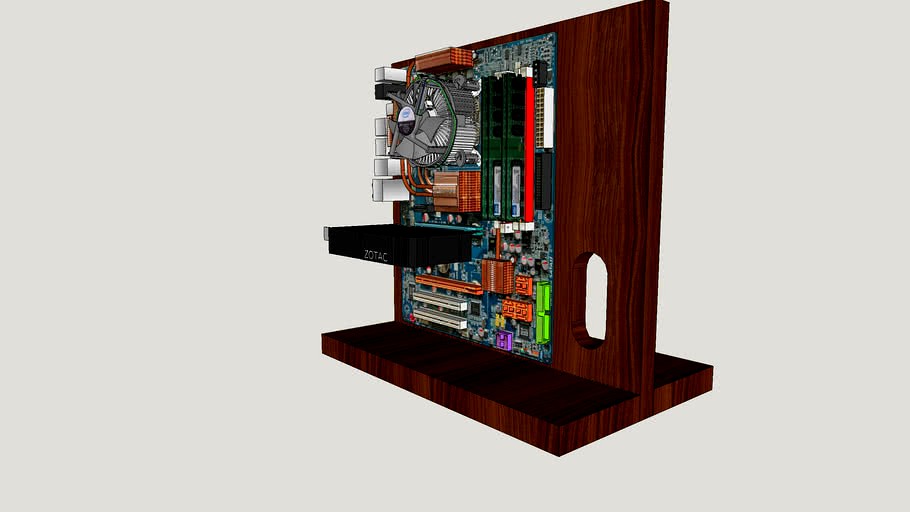 Wooden pc case 3d model