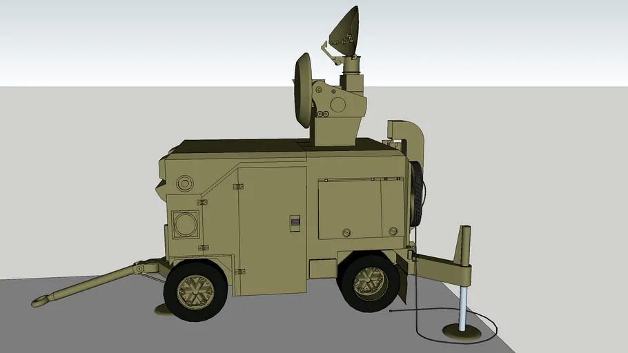 Skyguard Fire-Control Radar System 3d model