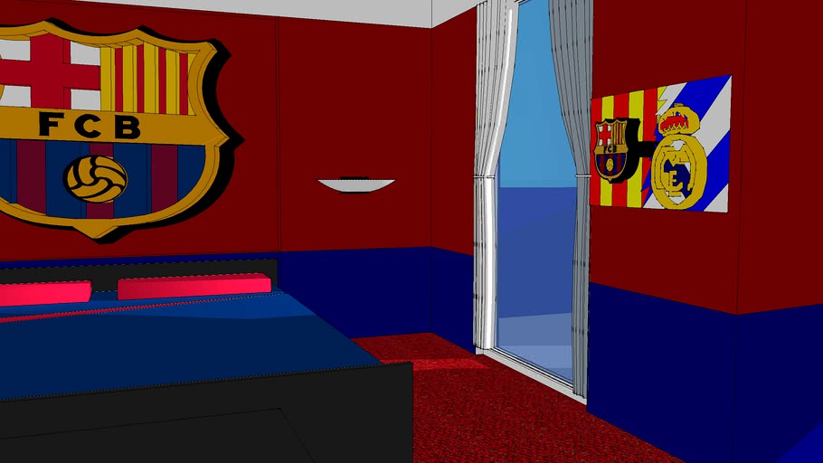 FC BARCELONA ROOM 3d model