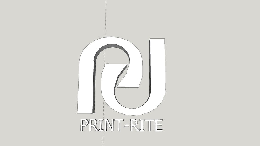 Print-Rite Logo 3d model