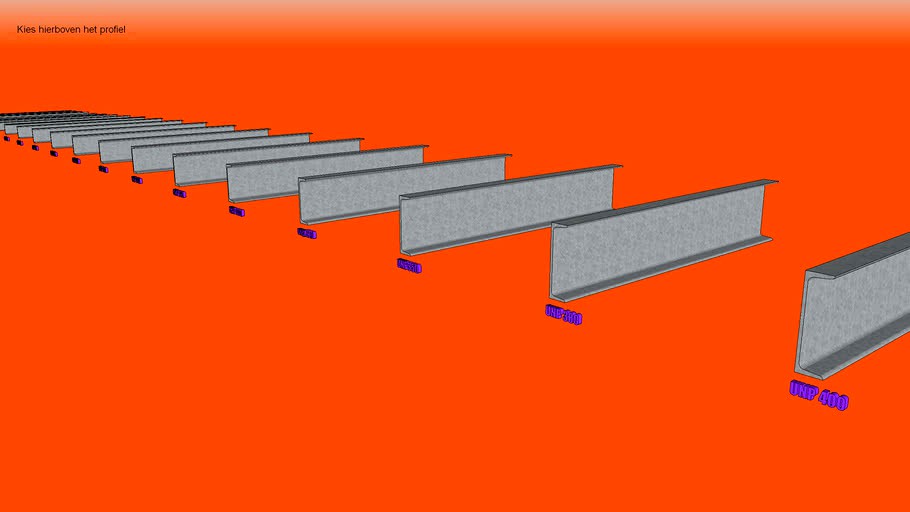 . Staalprofielen UNP 3d model
