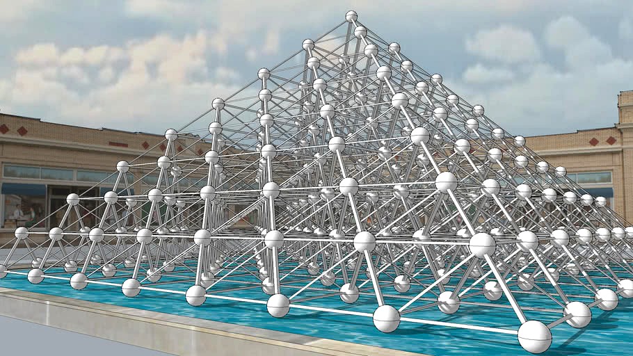 Pyramid Fountain 3d model