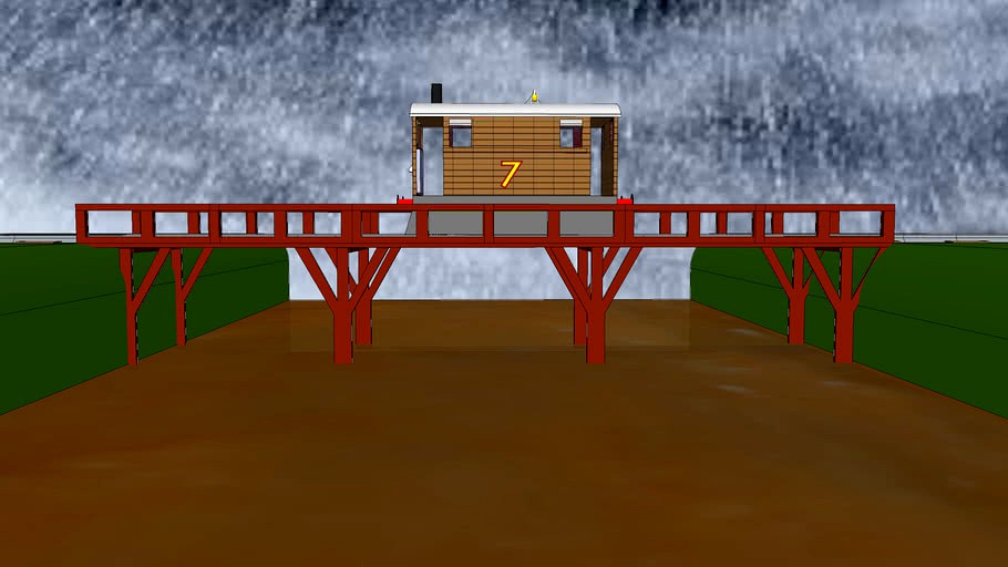 Toby crossing the Wooden bridge 3d model
