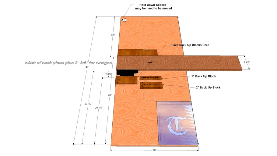 Toms Modified Pantograph Table for Milescraft Pantograph 3d model