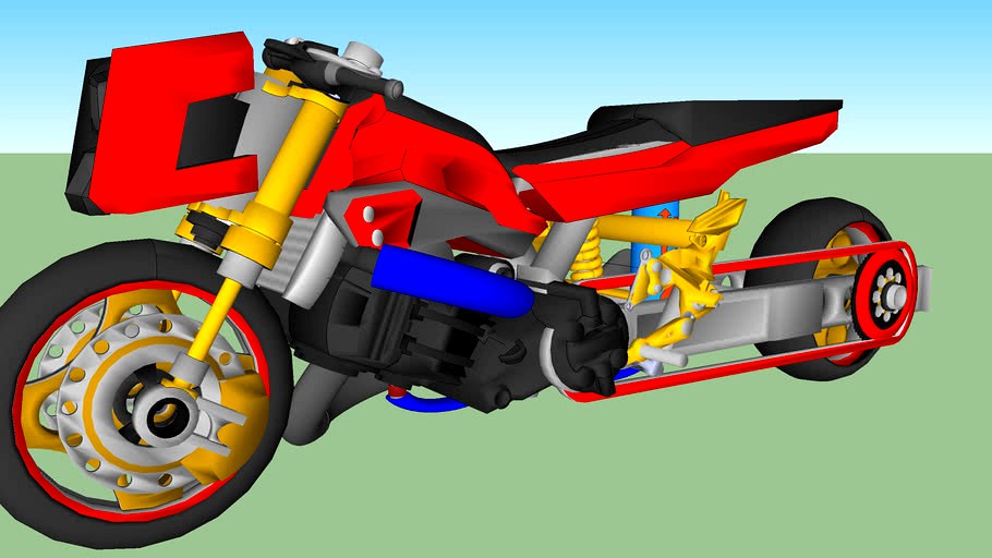 HONDA GROM (MSX) Drag bike 3d model