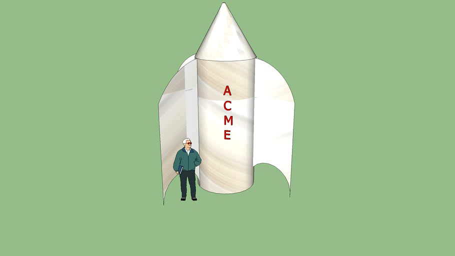 Cartoon ACME Rocket 3d model