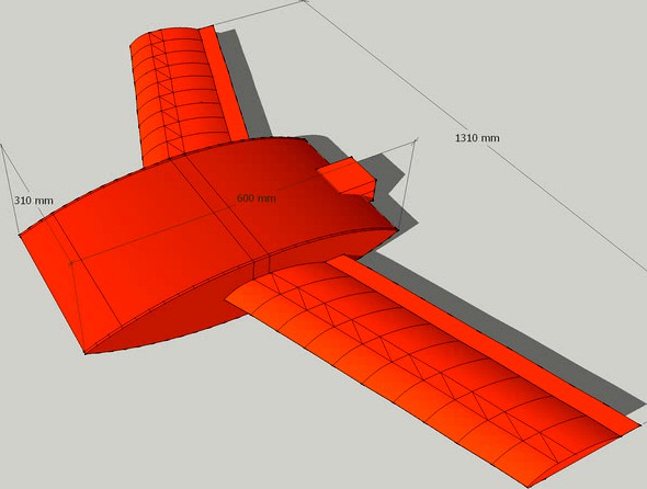 Fixed Wing UAV 3d model