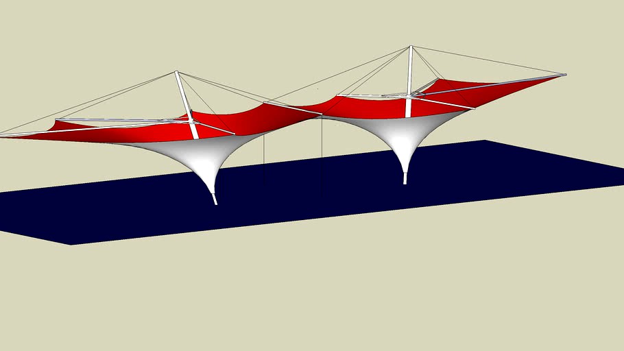 tensile structure 3d model