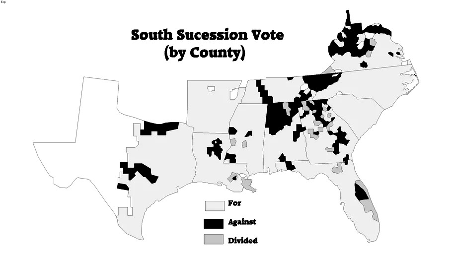 Confederate Secession Vote 3d model