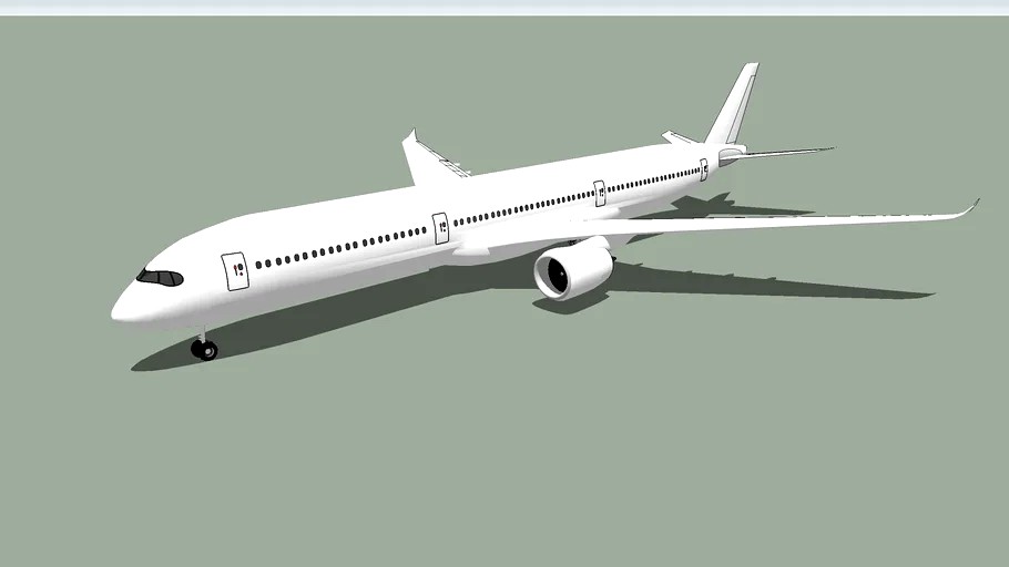 AIRBUS A350-1000 (Template) 3d model