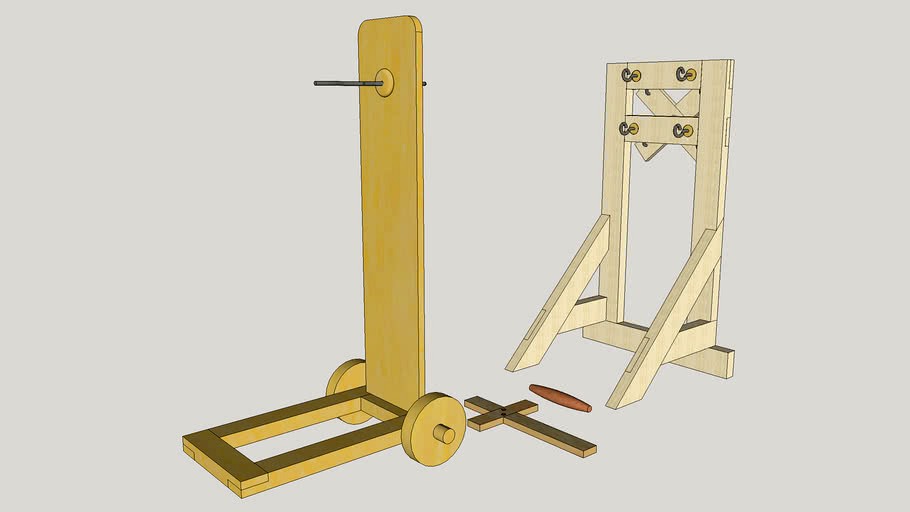 Medieval Rope Making Machine 3d model