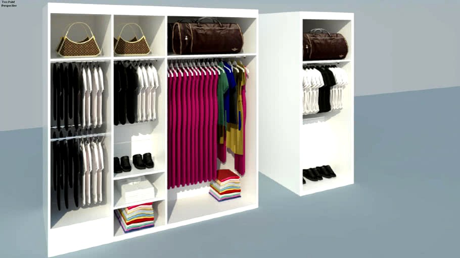 WARDROBE SIMPLE DESIGN VRAY READY 3d model