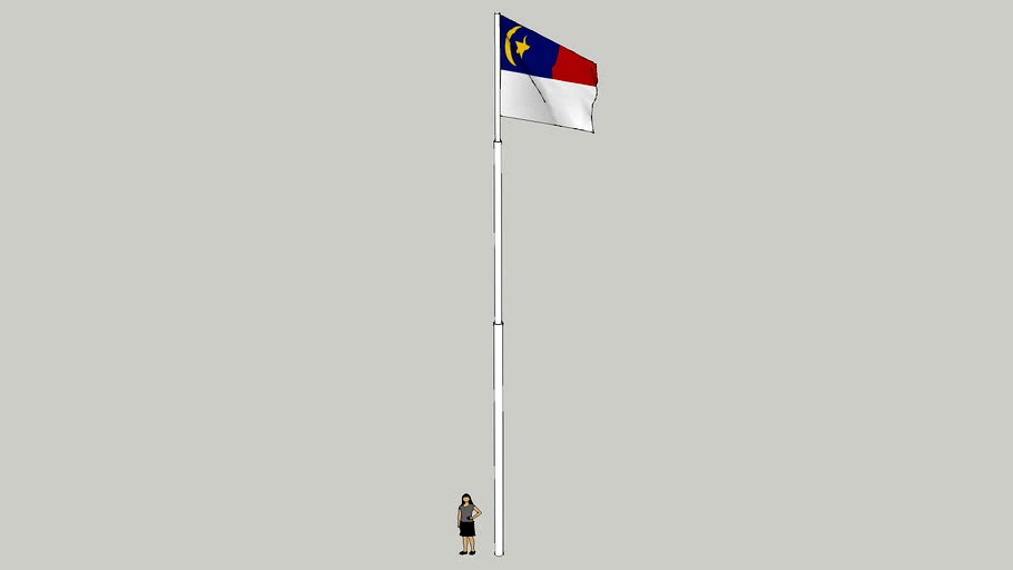 3D Bendera Melaka Flag model