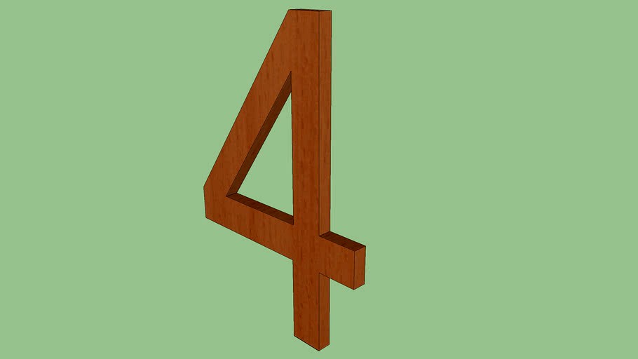 number 4 3d model