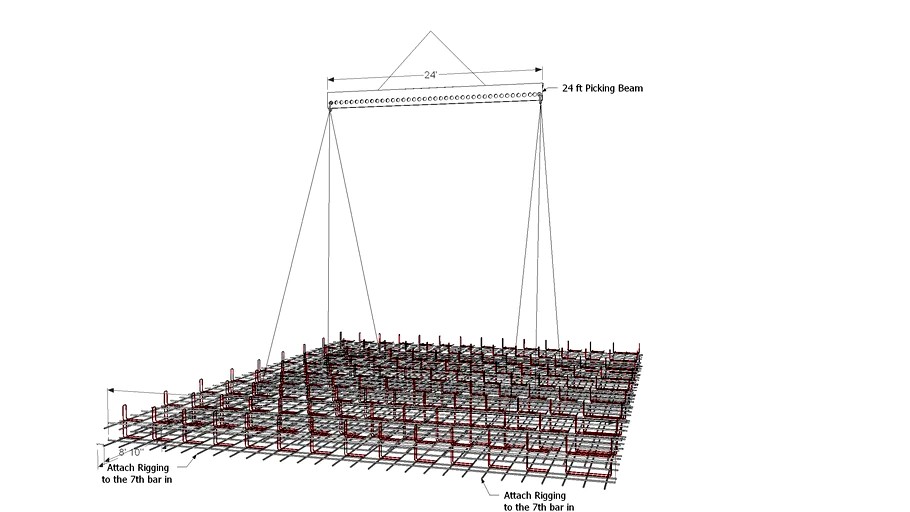 Hoisting Rebar Slab 3d model