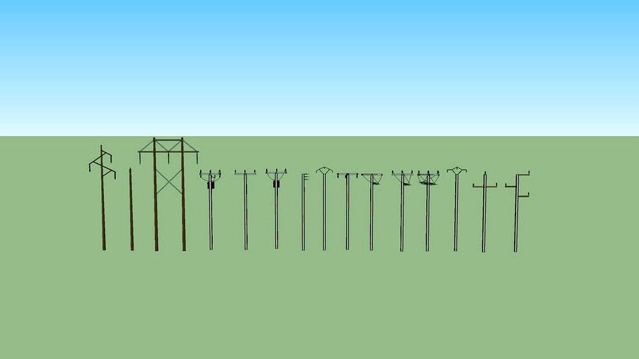 electricity pylons 3d model