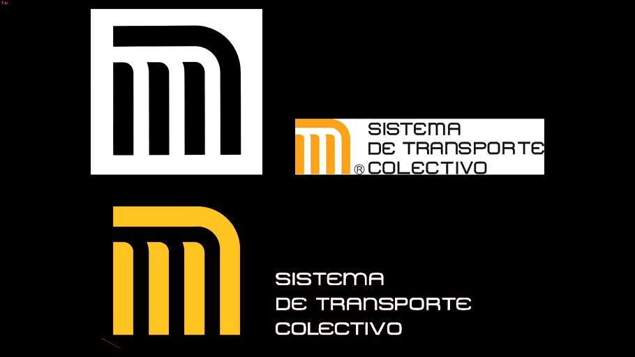 Logotipo Metro CDMX 3d model
