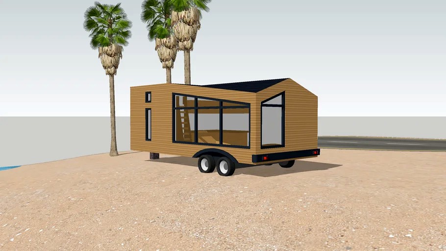 Modern Home Trailer - SketchUp Competition #2 3d model