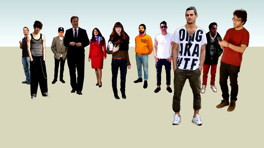 People for visuals 3d model