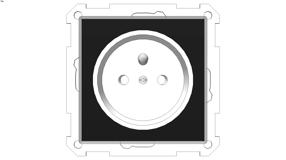 M-Creativ Socket-outlet with pin earth, shutter, screwless terminals ...