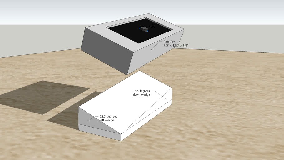 Ring Pro doorbell Corner & Wedge Kit for video doorbell 3d model
