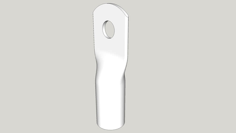 3/4' (nominal) Conduit With Flattened End 3d model