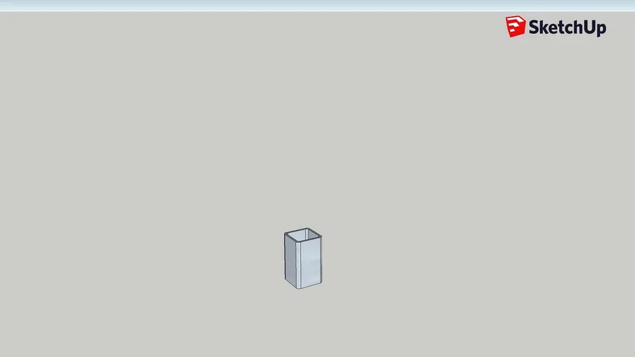 40mm * 3mm steel square box section 3d model