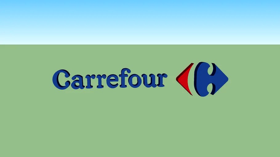 Logo 3D Carrefour model