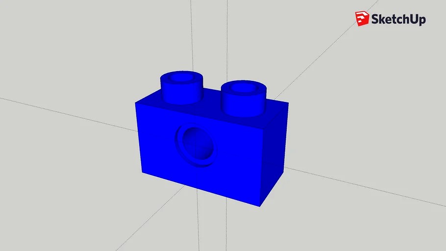 Lego 2x1 Beam 3d model