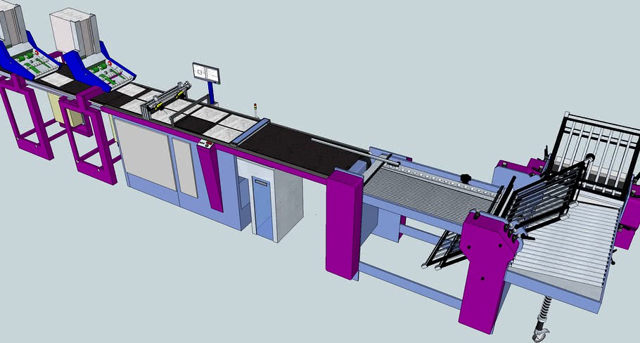 folder unit with sheet dispenser 3d model