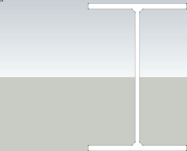 W6x9 Wide Flange I-Beam 3d model