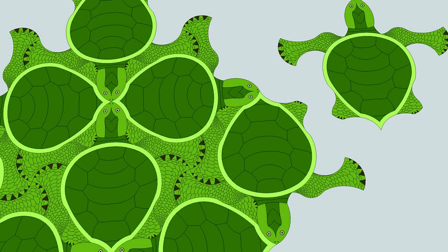 Escher Turtles 3d model