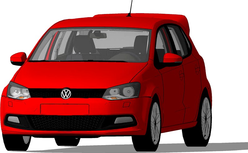 Volkswagen Polo 1.2 TSI Mk5 Typ 6R Facelifted 3d model