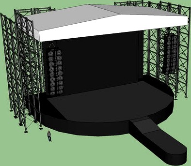 concert stage draft 3d model