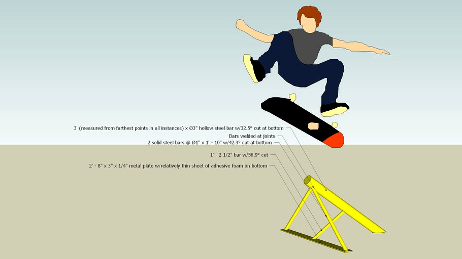 Portable Pole Jam Plans 3d model
