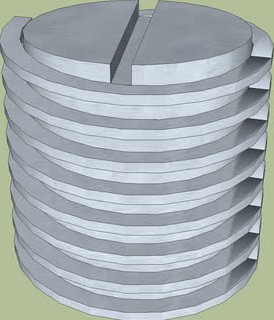 Grano filettato 3d model