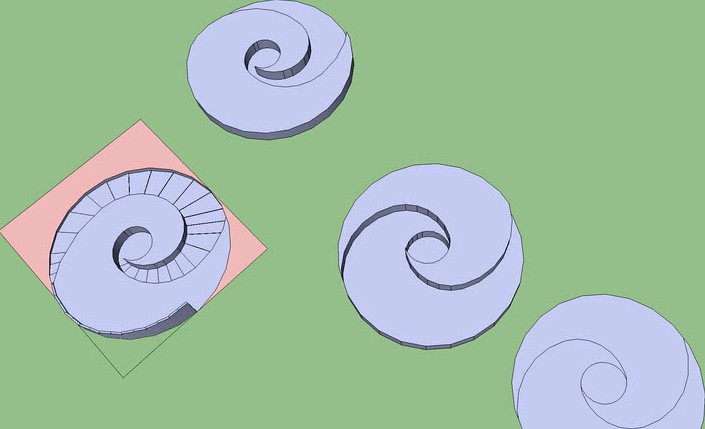continuous spiral 3d model