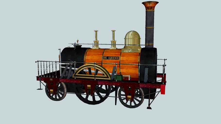 'Arend' First Dutch steam-locomotive 3d model
