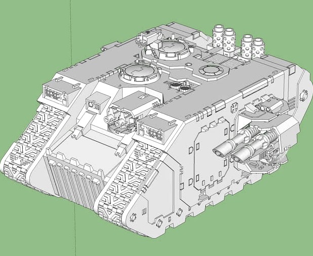 Space Marine Land Raider 3d model