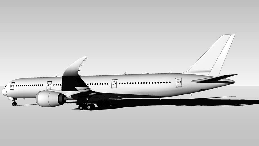 Template- Airbus A350-900 V1.5 3d model